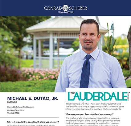 Partner, Michael E. Dutko, Jr., Featured In Fort Lauderdale Magazine ...