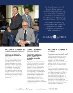 Founder & Managing Partner, William R. Scherer, Jr. Featured In Fort ...