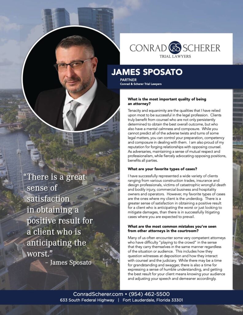 Partner, James F. Sposato, Featured in Fort Lauderdale Magazine ...